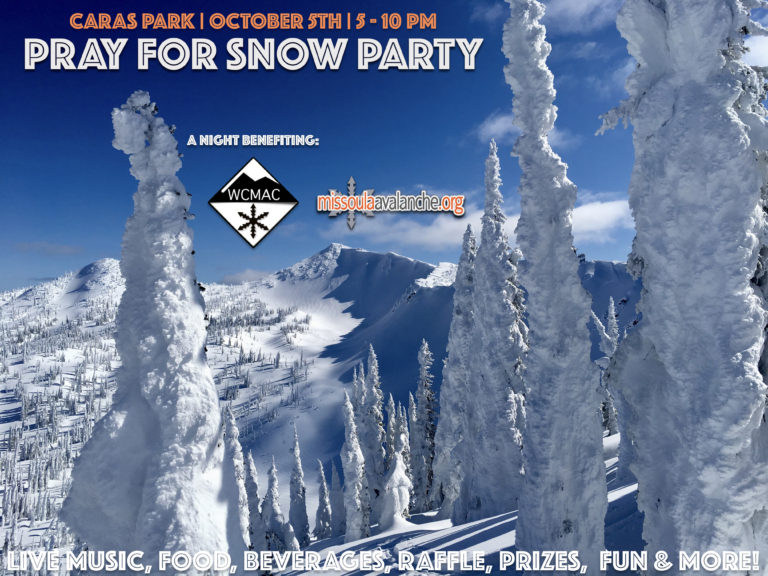 Pray For Snow Party | Save The Date - Missoula Avalanche